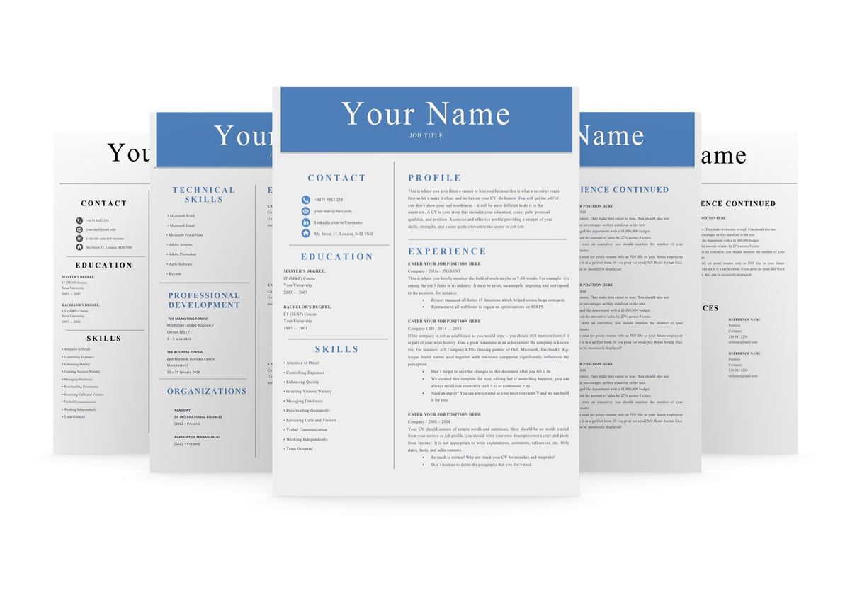 Simple CV Editable Resume Template for Landing a Job | Grammarholic