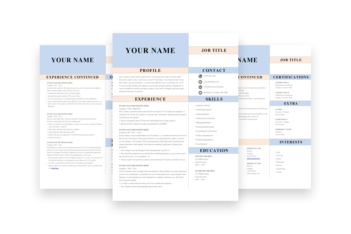 Winning CV Templates | Grammarholic