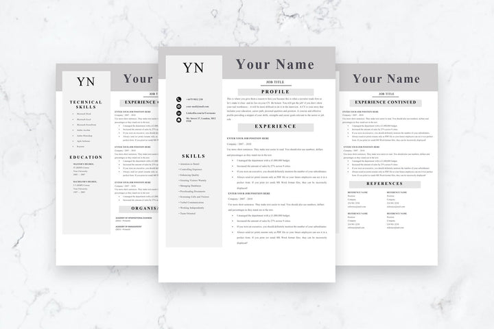 Architect Resume, 3 Page CV Template | Grammarholic