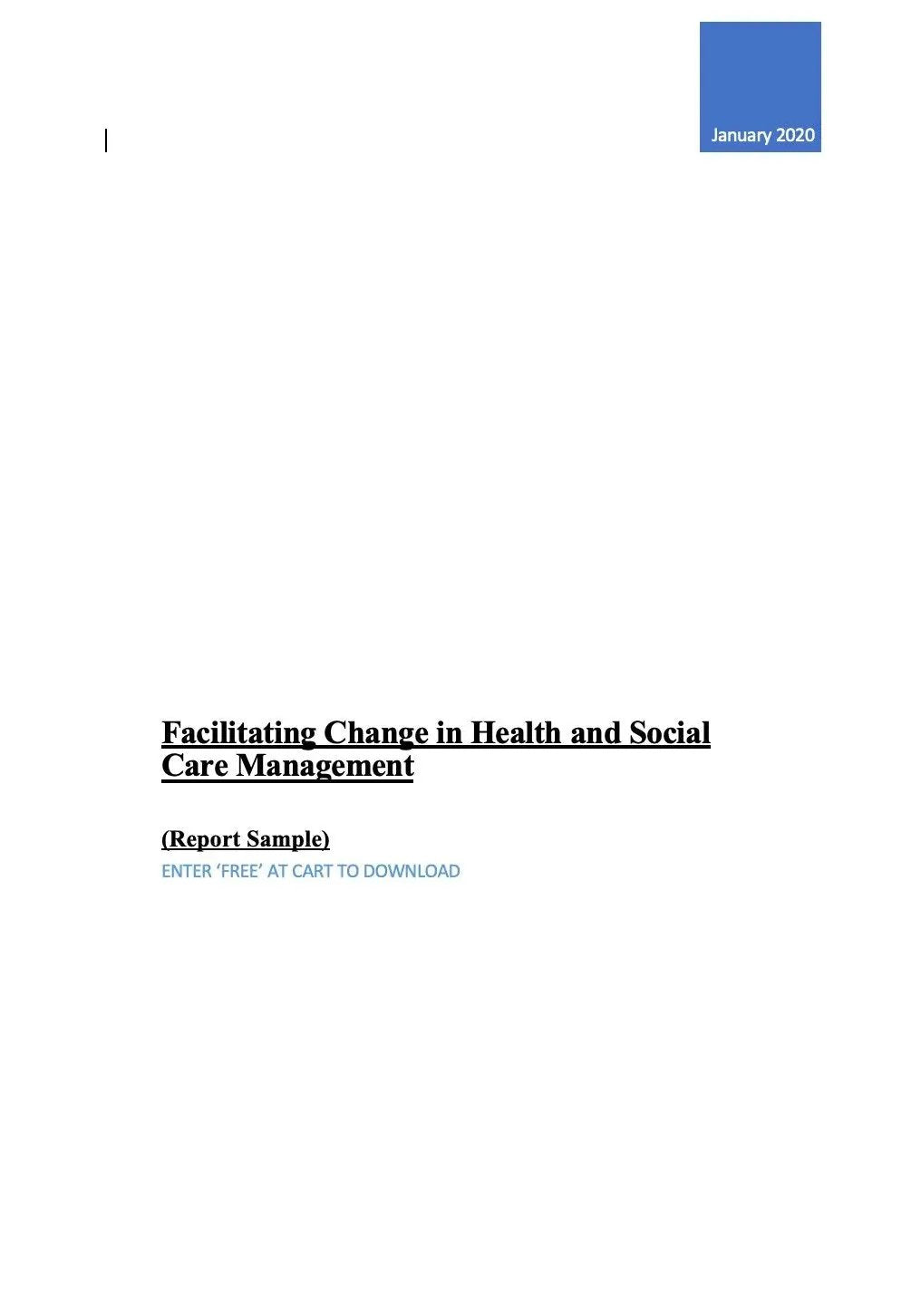 Health and Social Care Management Report | Grammarholic